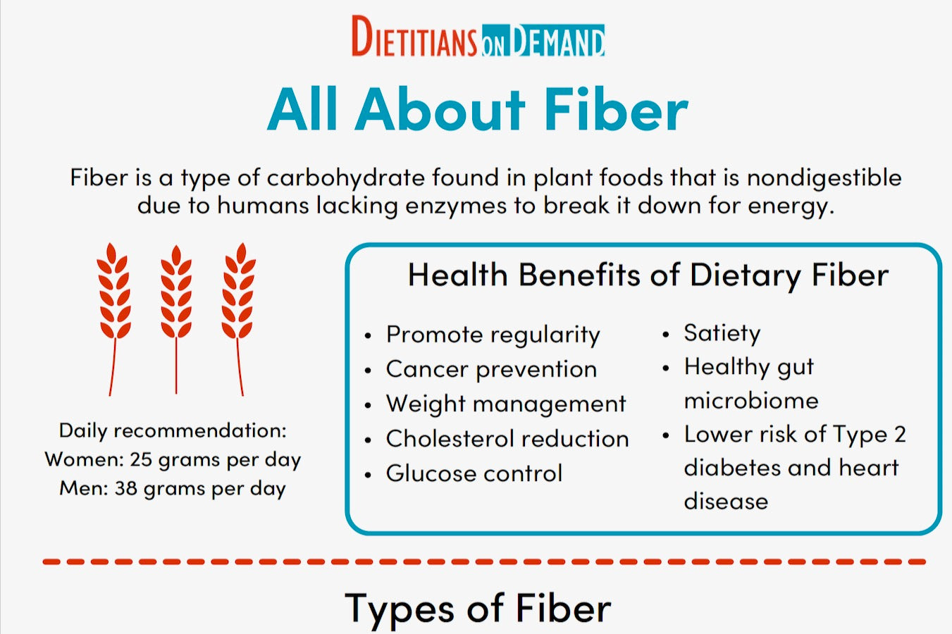All About Fiber | Infographic – Dietitians On Demand